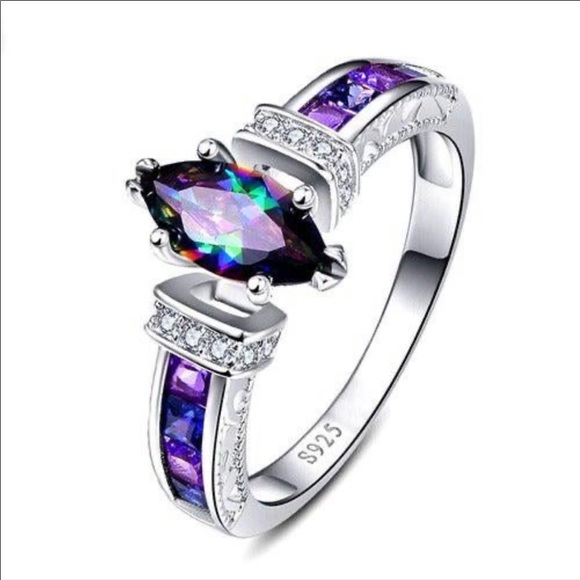 Jewelry | New High End Elliptical Zircon Ring 925 Ss | Poshmark